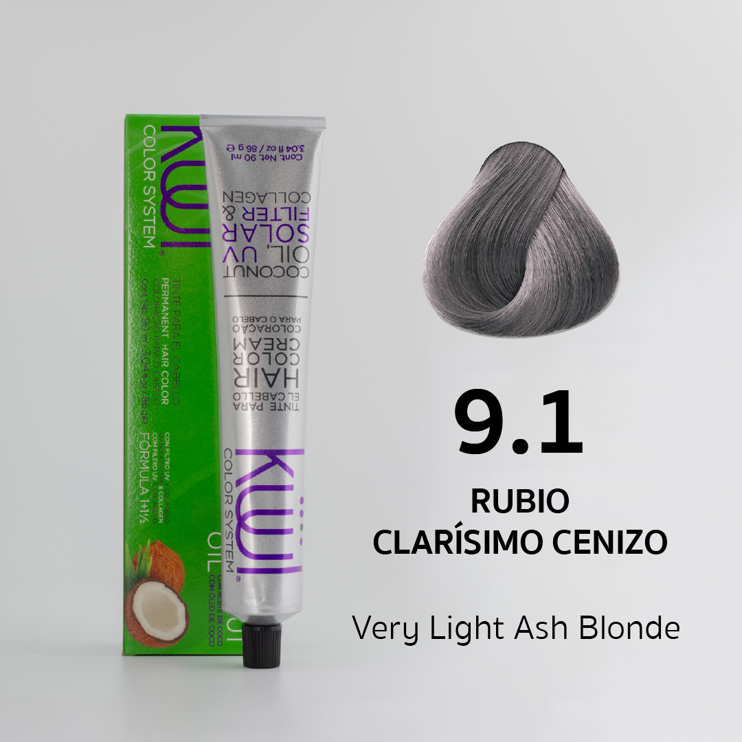 9.1 Rubio Clarísimo Cenizo - Very Light Ash Blonde - Kuul Color Cream ...